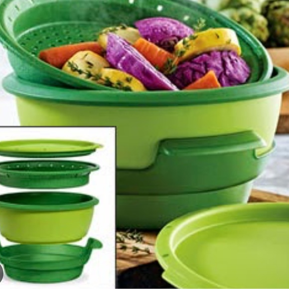 Tupperware | Party Supplies | Tupperware Lime Green Smart Steamer ...